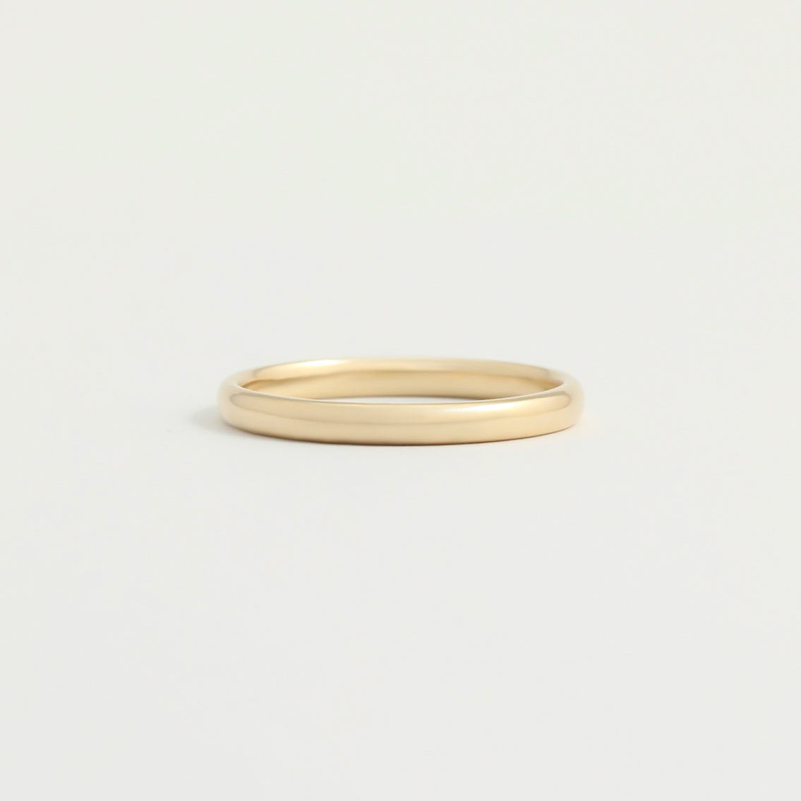 Yellow Gold Wedding Band - 2mm Wide - Rounded - Polished– Good Gold